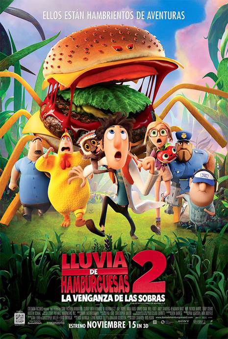 Lluvia de Hamburguesas 2, regresa el ataque de la comida mutante